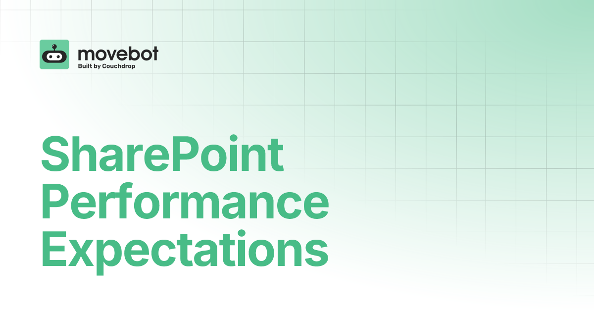 SharePoint Performance Expectations | Movebot Documentation